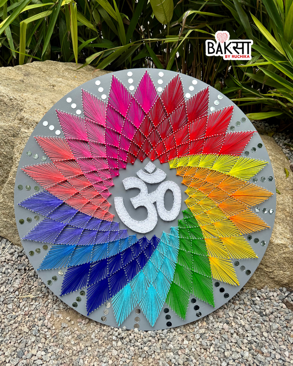 Colorful Mirror Om String Art – baksabyr